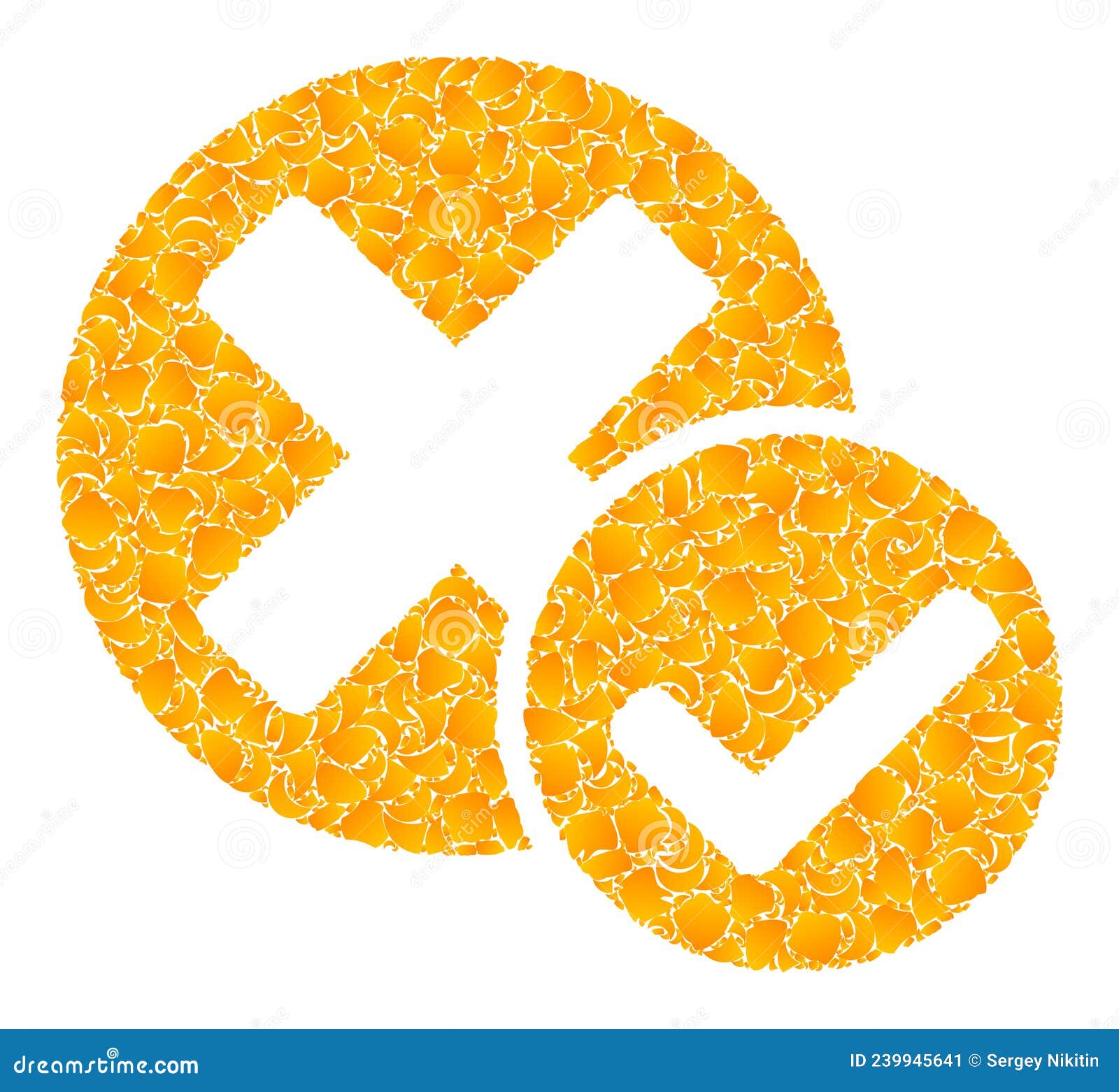 Gold Vector True Negative Mosaic Icon Stock Vector - Illustration of ...