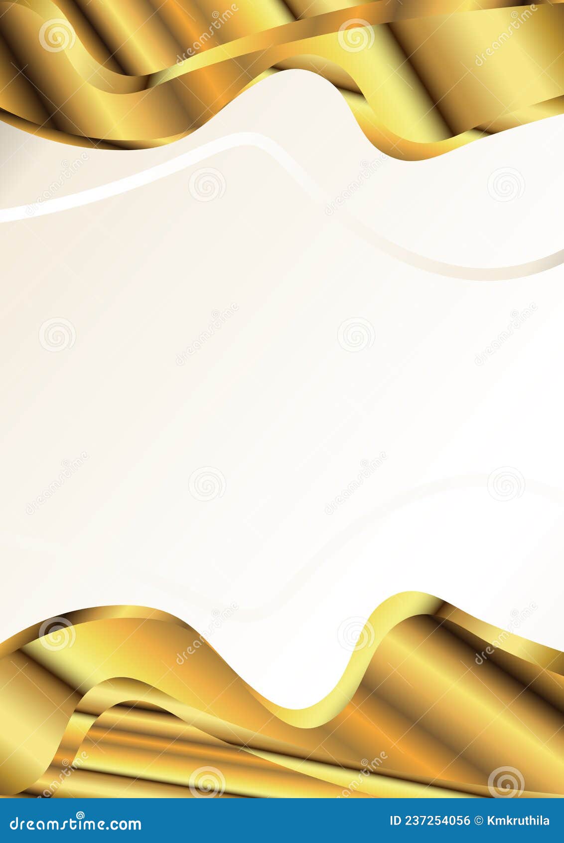 Gold Vertical Wave Background Template with Space for Your Text Vector ...