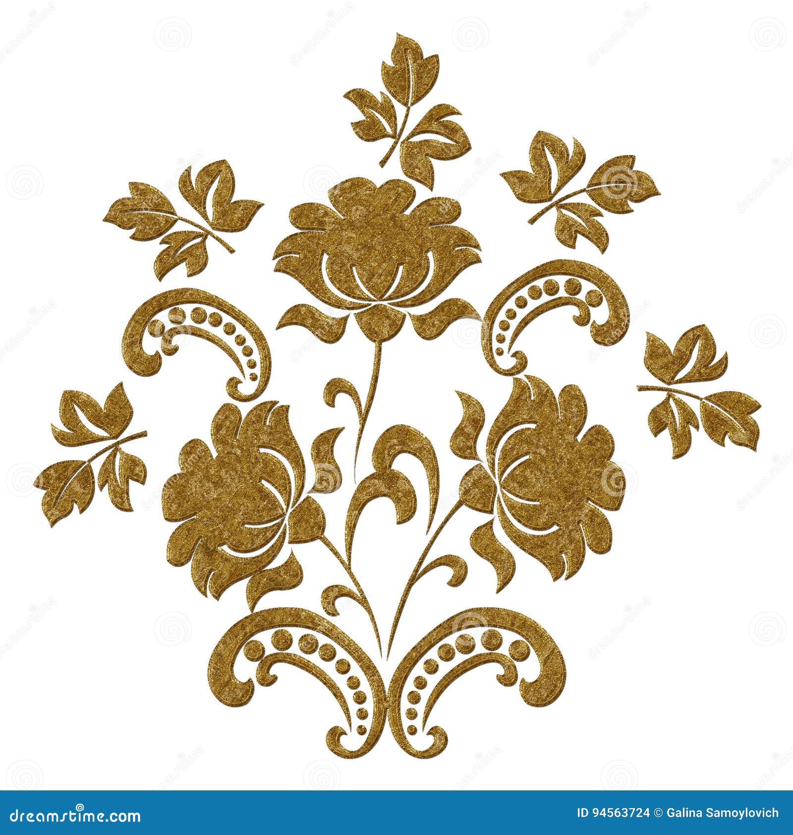 Gold vintage Pattern. stock illustration. Illustration of frame - 94563724