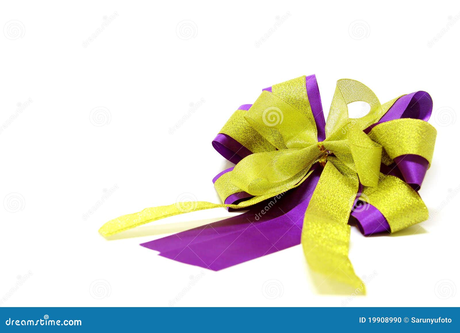 Gold and violet ribbon stock photo. Image of present - 19908990