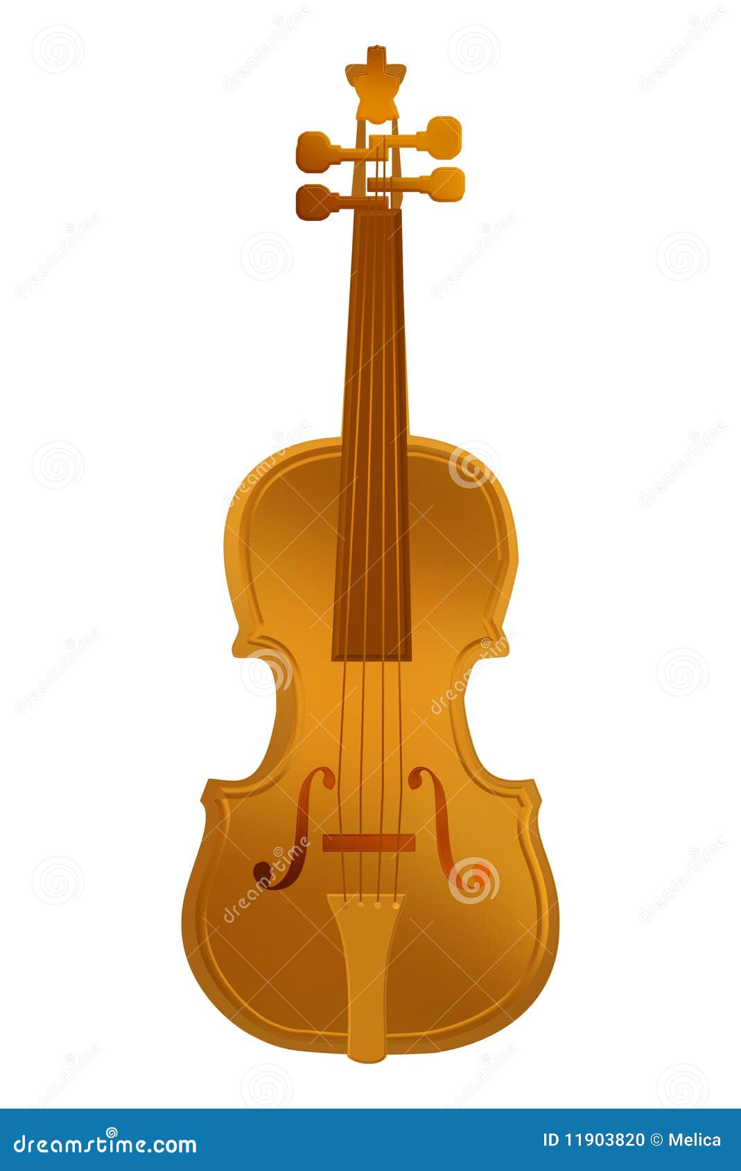 Gold Violin stock illustration. Illustration of performing - 11903820