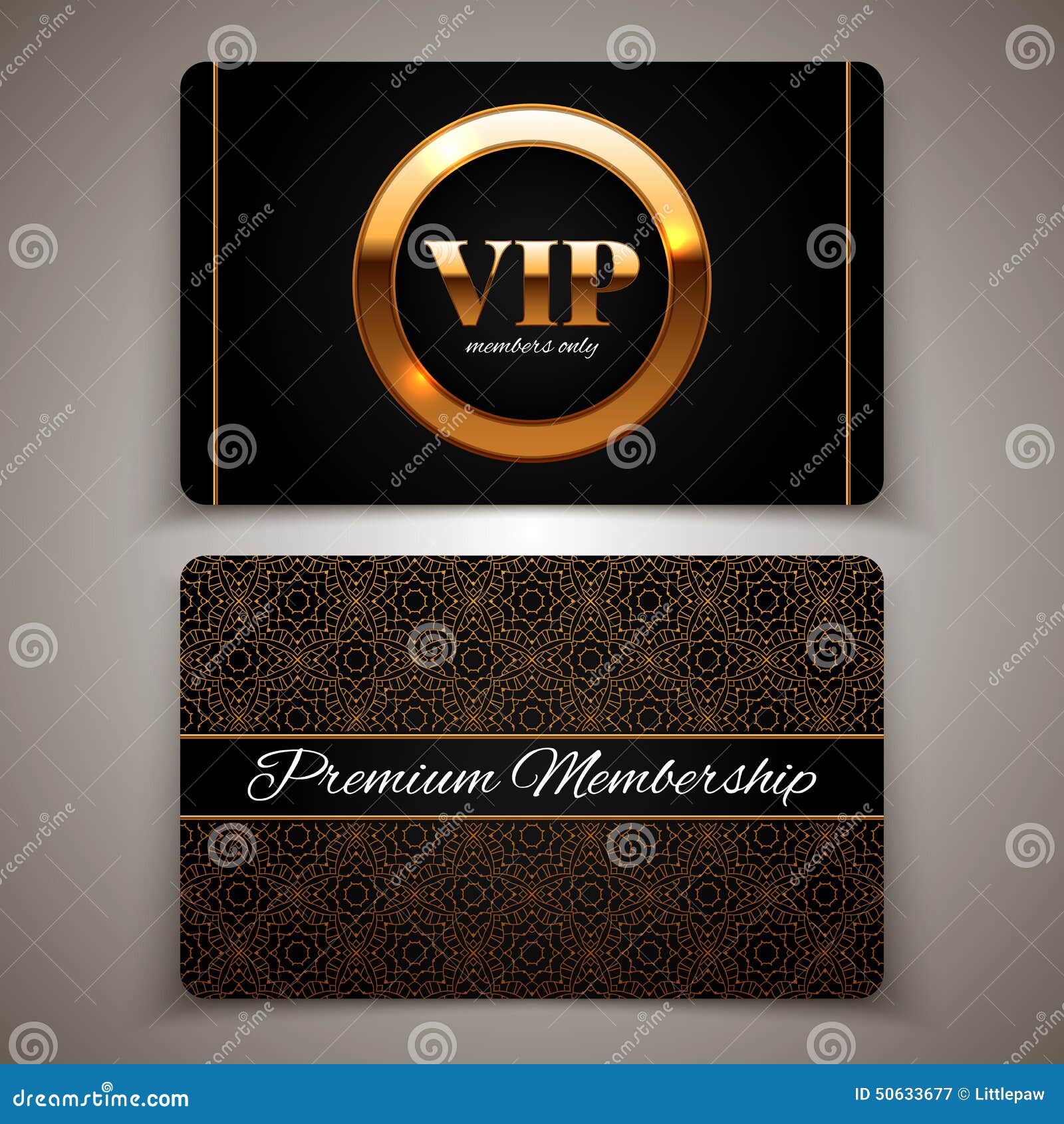 Gold VIP Cards, Vector Illustration Stock Vector - Illustration of ...