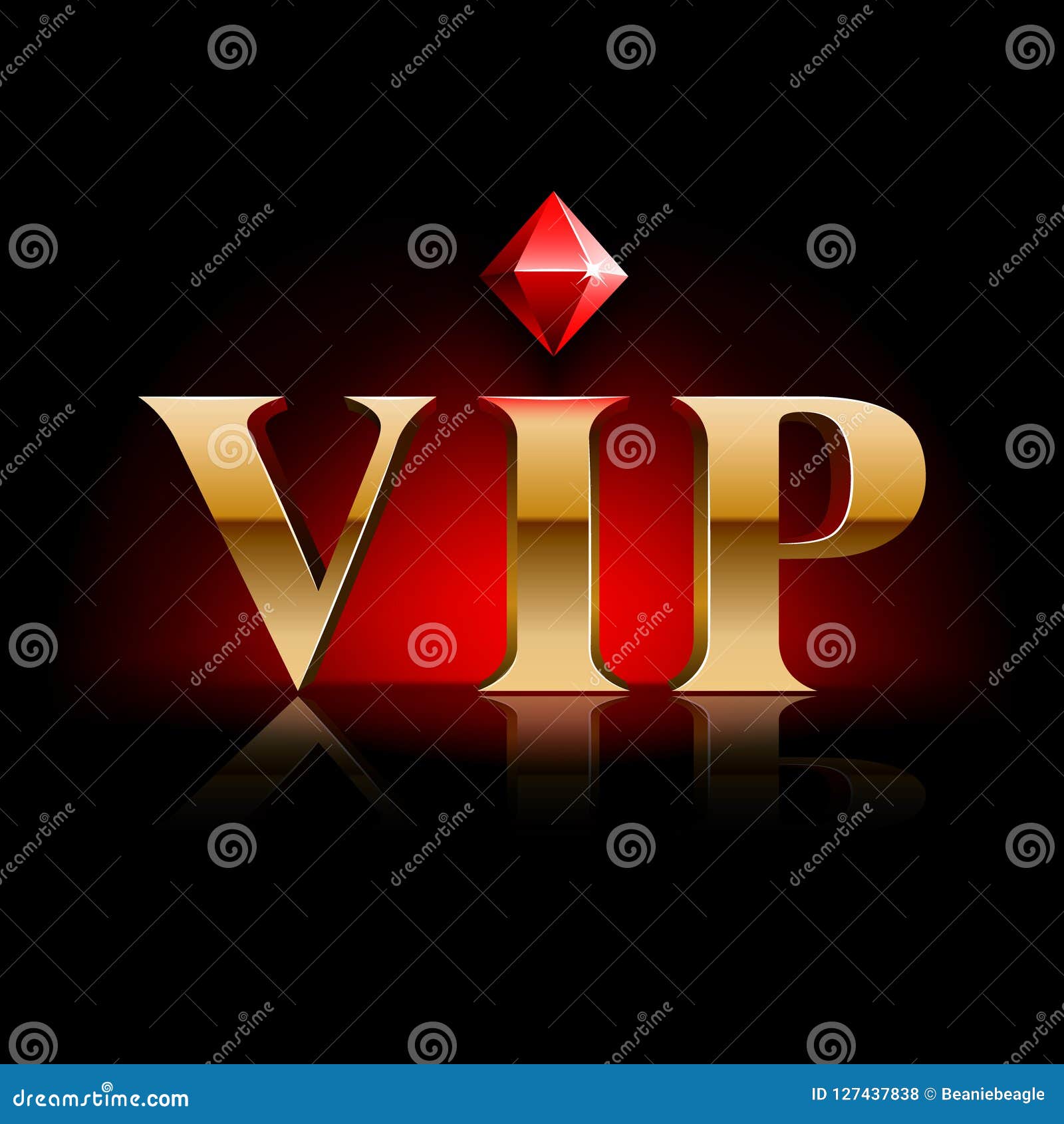 Gold VIP Diamond Banner stock vector. Illustration of clubs - 127437838