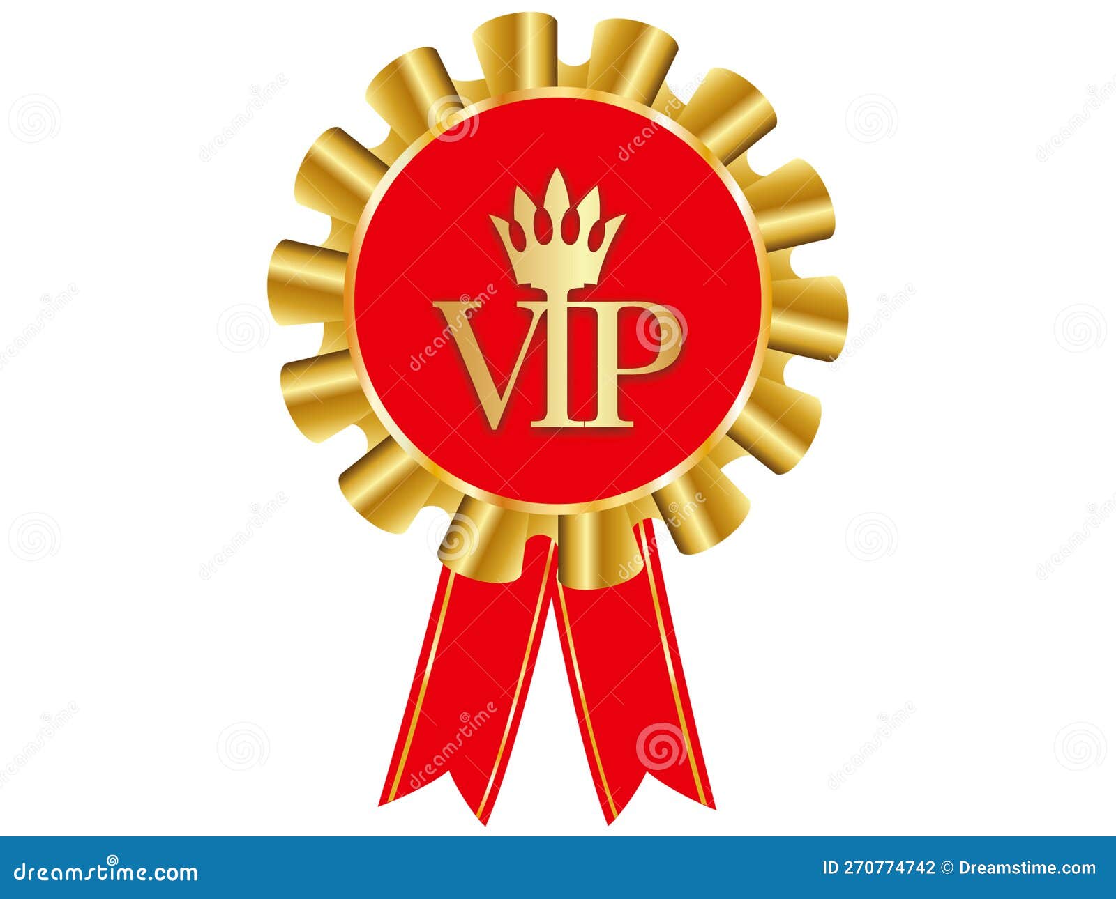 Gold VIP member rosette stock vector. Illustration of signage - 270774742