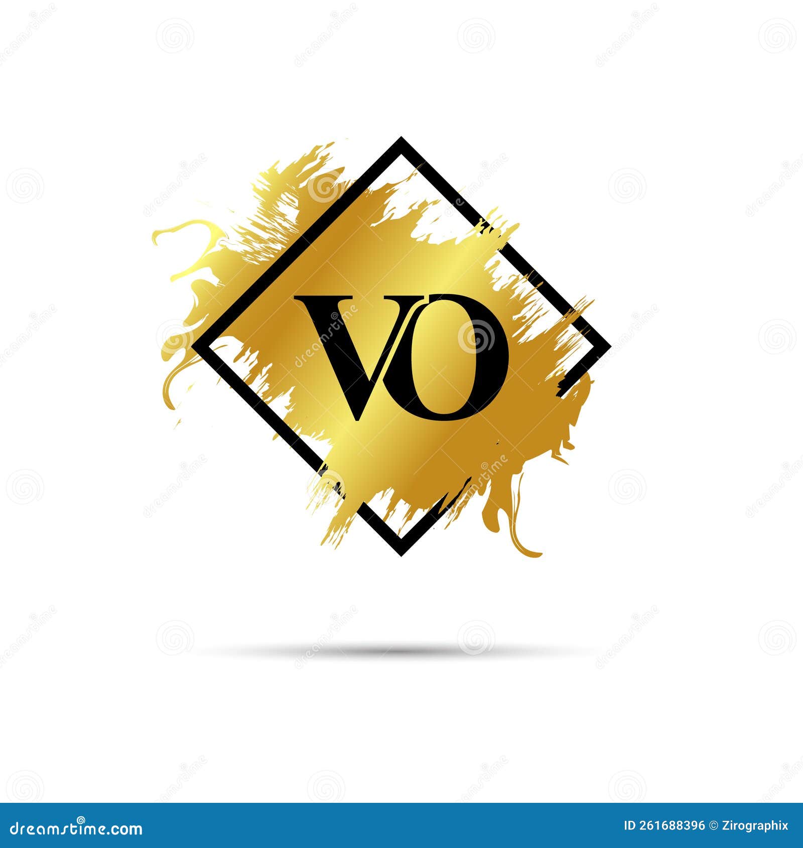 Gold VO Logo Symbol Vector Art Design Stock Illustration - Illustration ...