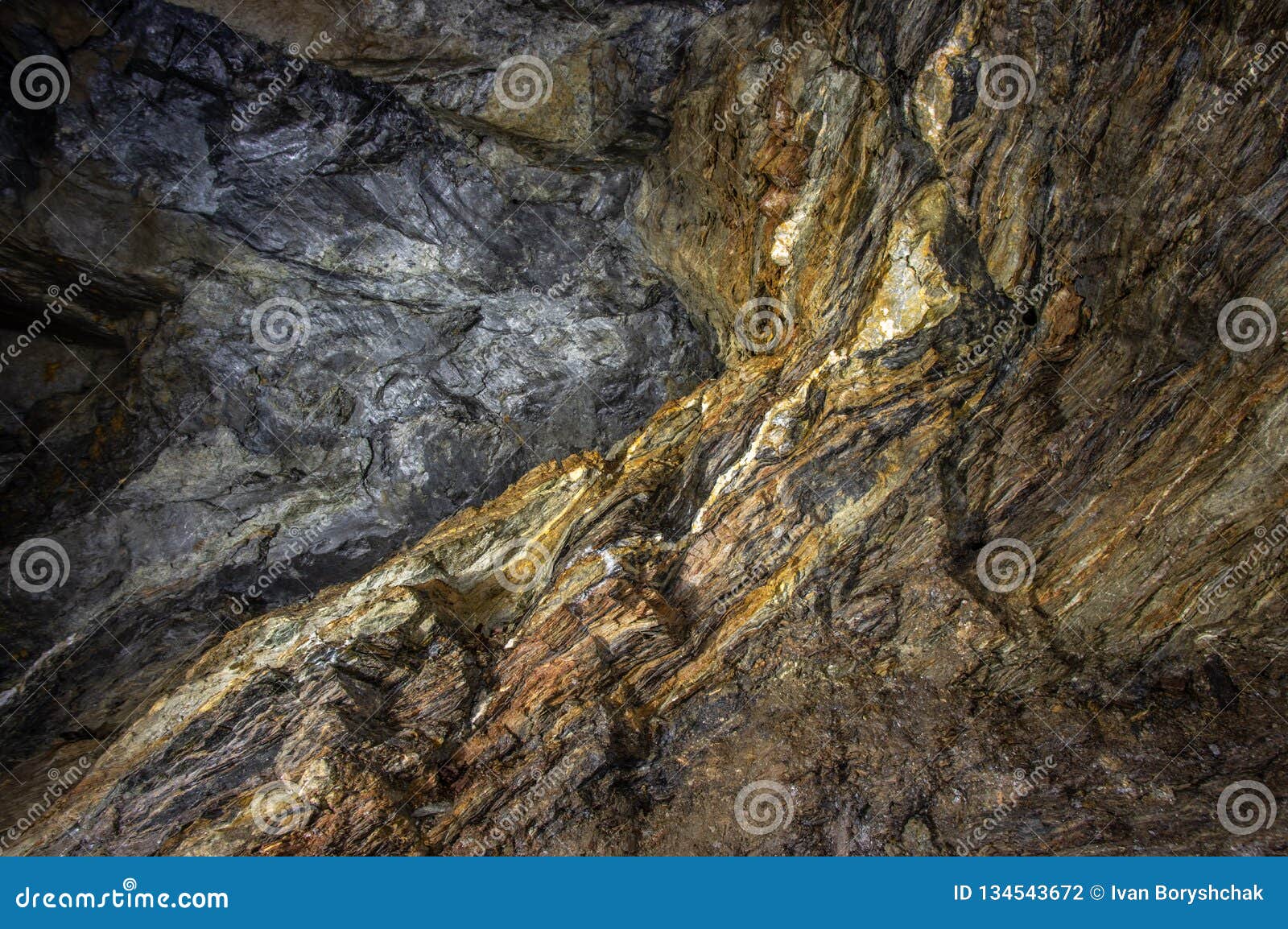 Gold is a volcanic rock stock photo. Image of geology - 134543672
