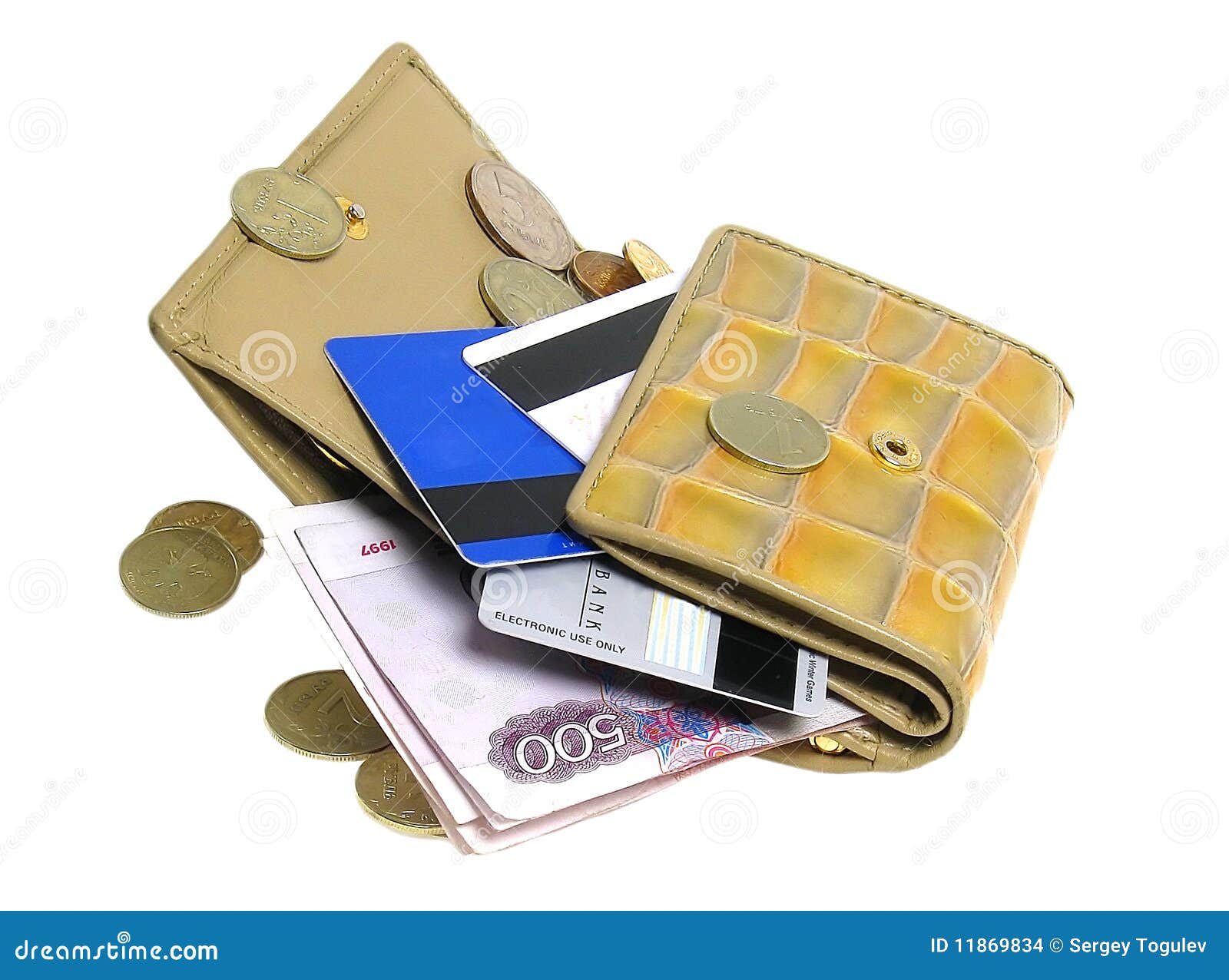 Gold wallet pocket. stock photo. Image of investment - 11869834