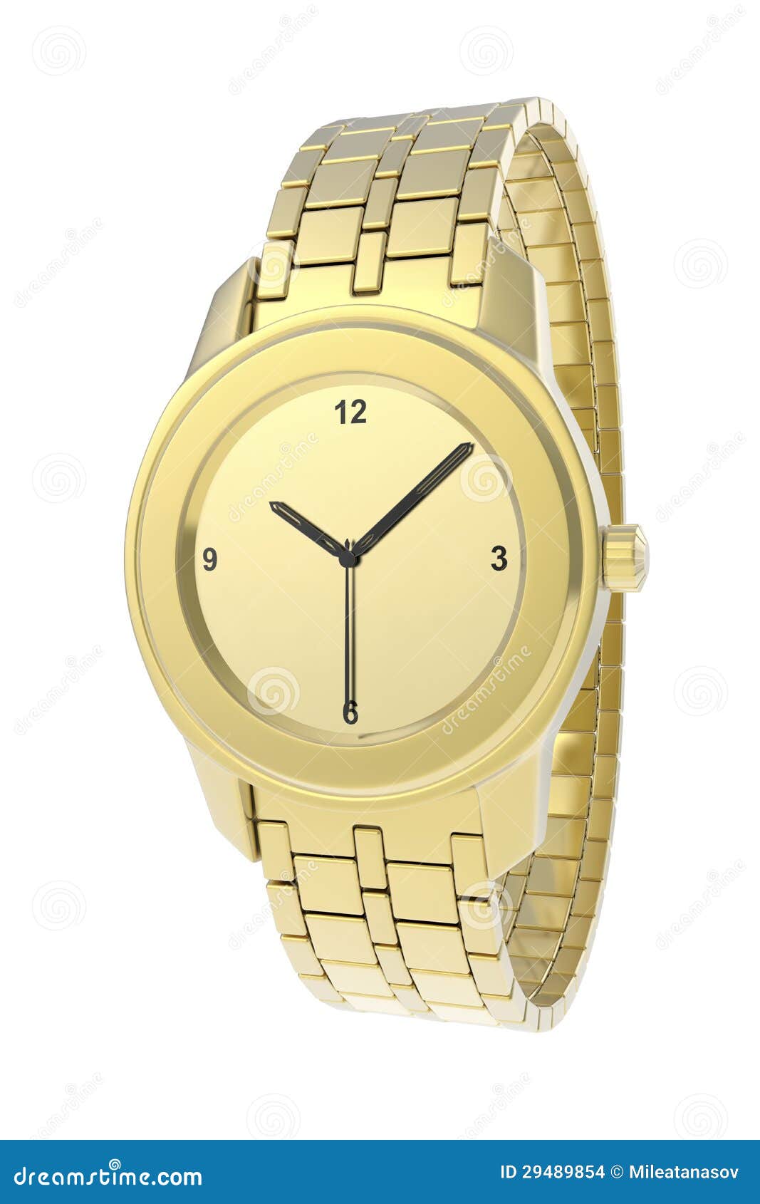 Gold watch stock illustration. Illustration of wristlet - 29489854
