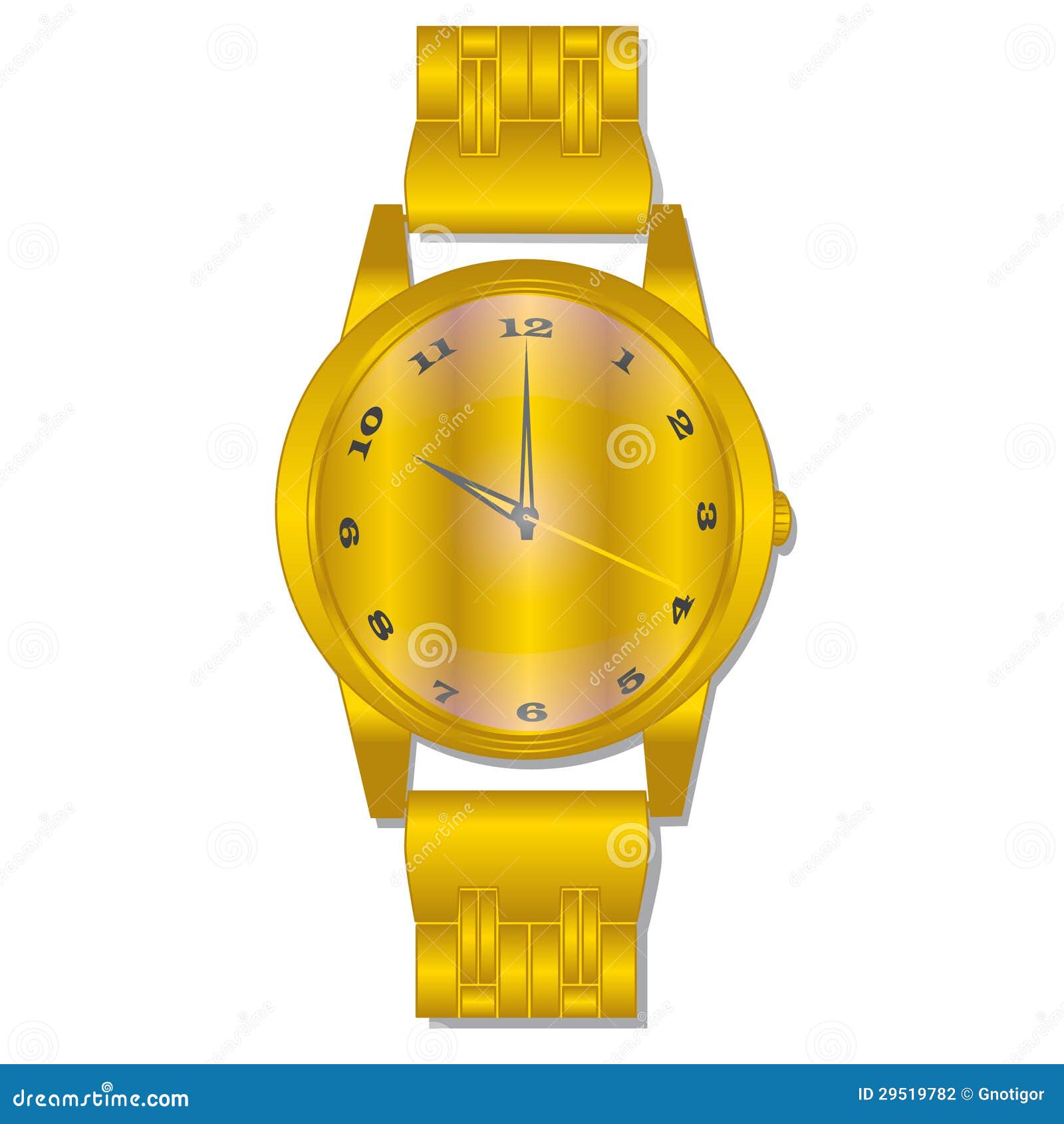 Gold Watch stock vector. Illustration of wealth, icon - 29519782