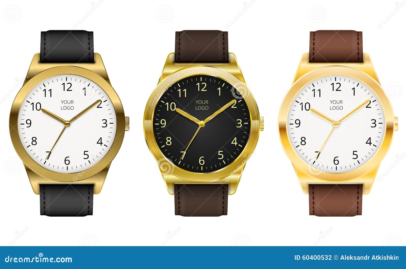 Gold watch stock vector. Illustration of accessory, macro - 60400532