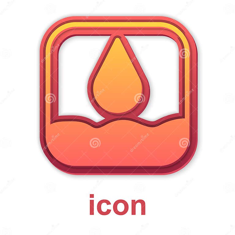 Gold Water Drop Icon Isolated on White Background. Vector Stock ...