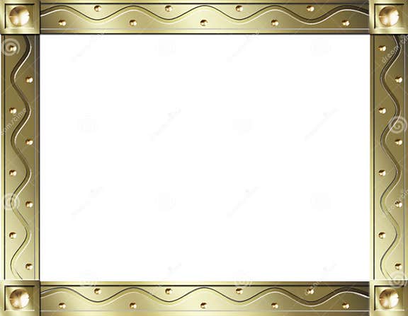 Gold wave frame stock illustration. Illustration of modern - 527849