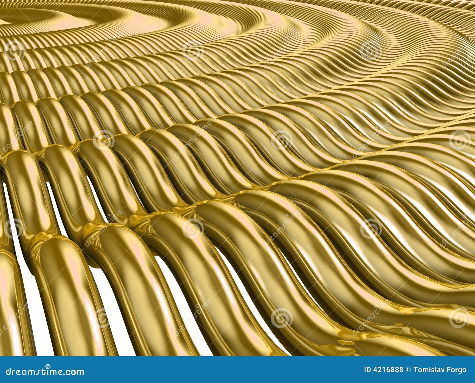 Gold Waves stock illustration. Illustration of pattern - 4216888