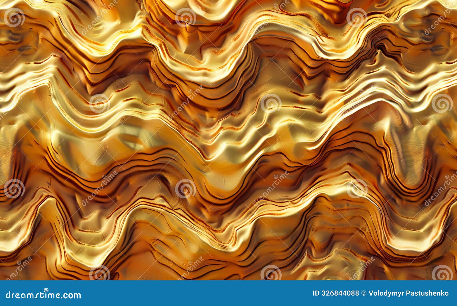 Gold Wavy Texture Seamless Pattern Stock Photo - Image of yellow ...