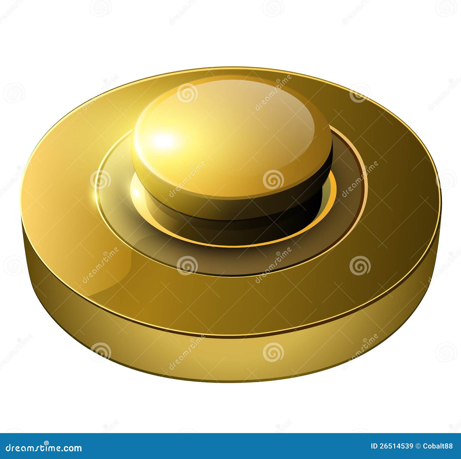 Gold web button stock vector. Illustration of circle - 26514539