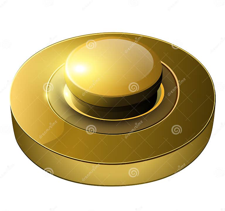 Gold web button stock vector. Illustration of circle - 26514539