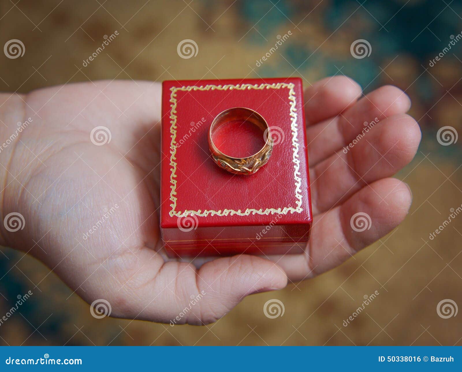 Wedding ring in hand stock photo. Image of hand, celebration - 50338016