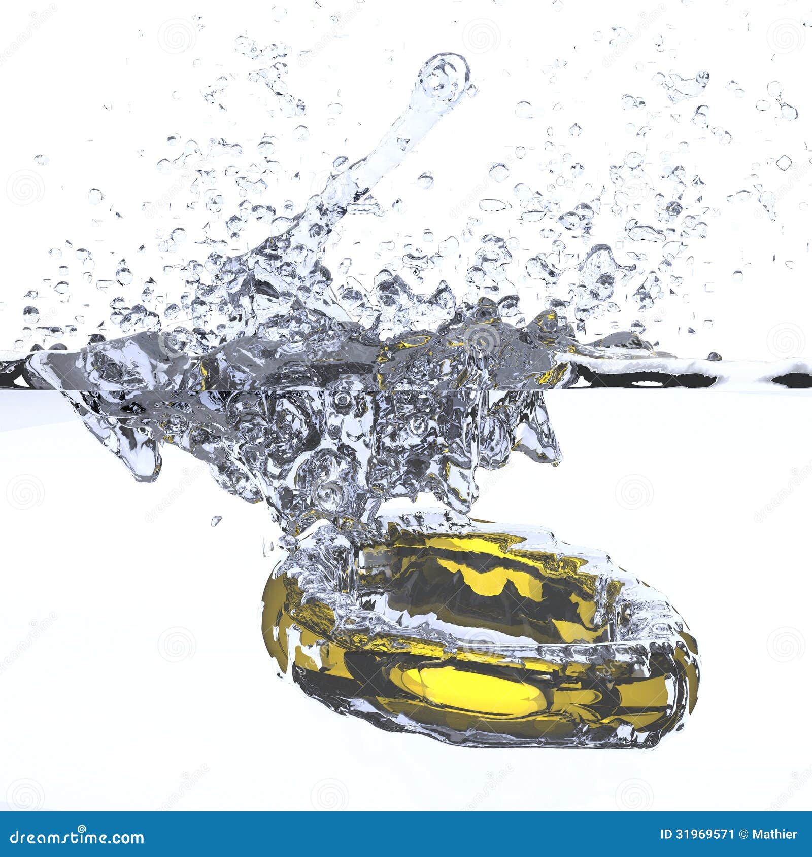 Gold Wedding Ring - Splash stock illustration. Illustration of blue ...