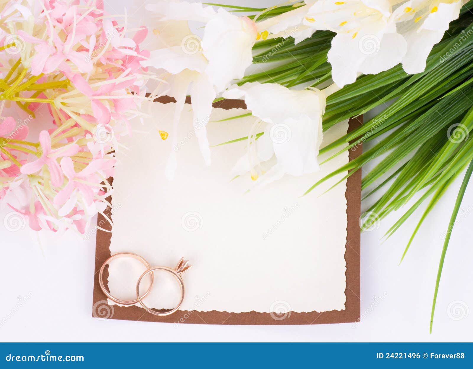 Gold Wedding Rings with Banner Add Stock Photo - Image of happy, jewel ...