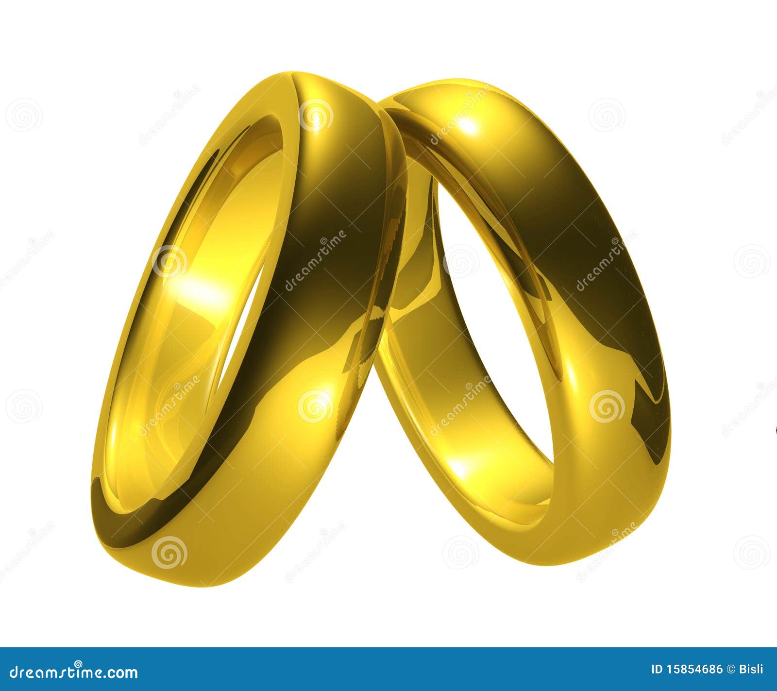 Gold Wedding Rings, Clipping Path. Stock Illustration - Illustration of ...