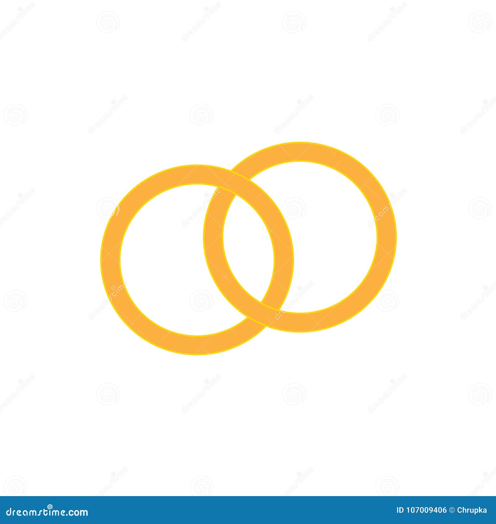 Gold wedding rings stock vector. Illustration of ring - 107009406