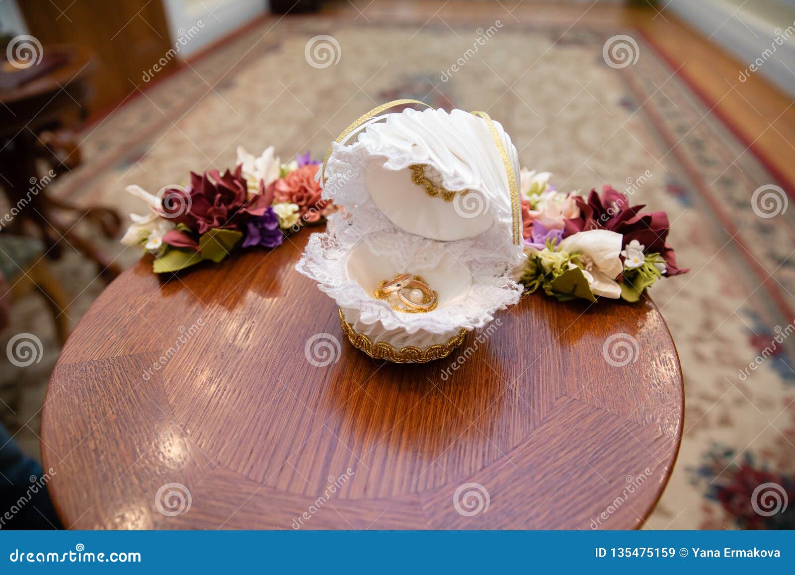 Wedding Rings on the Stand for Rings Stock Image - Image of forever ...