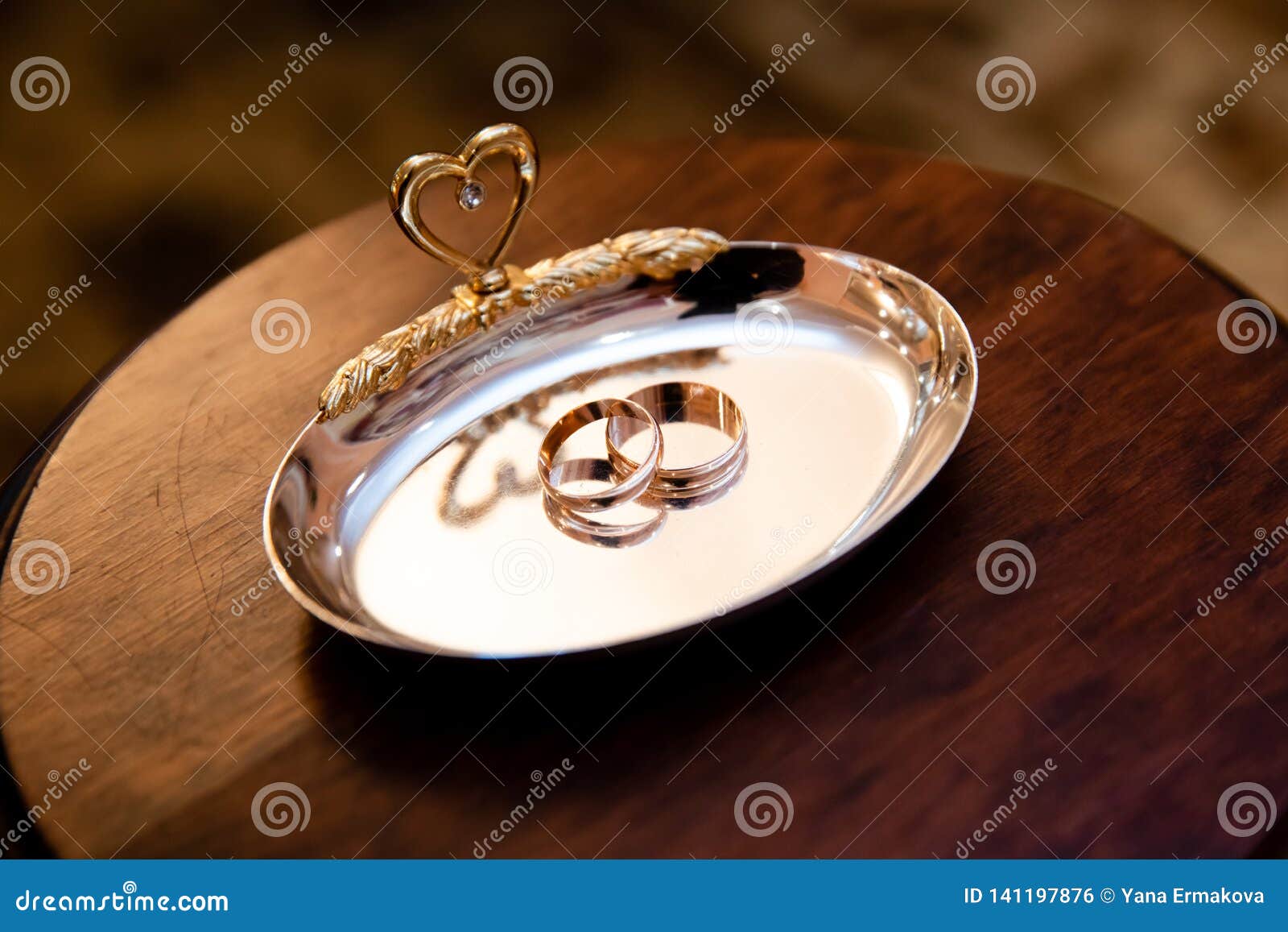 Wedding Rings on the Stand for Rings Stock Photo - Image of beauty ...