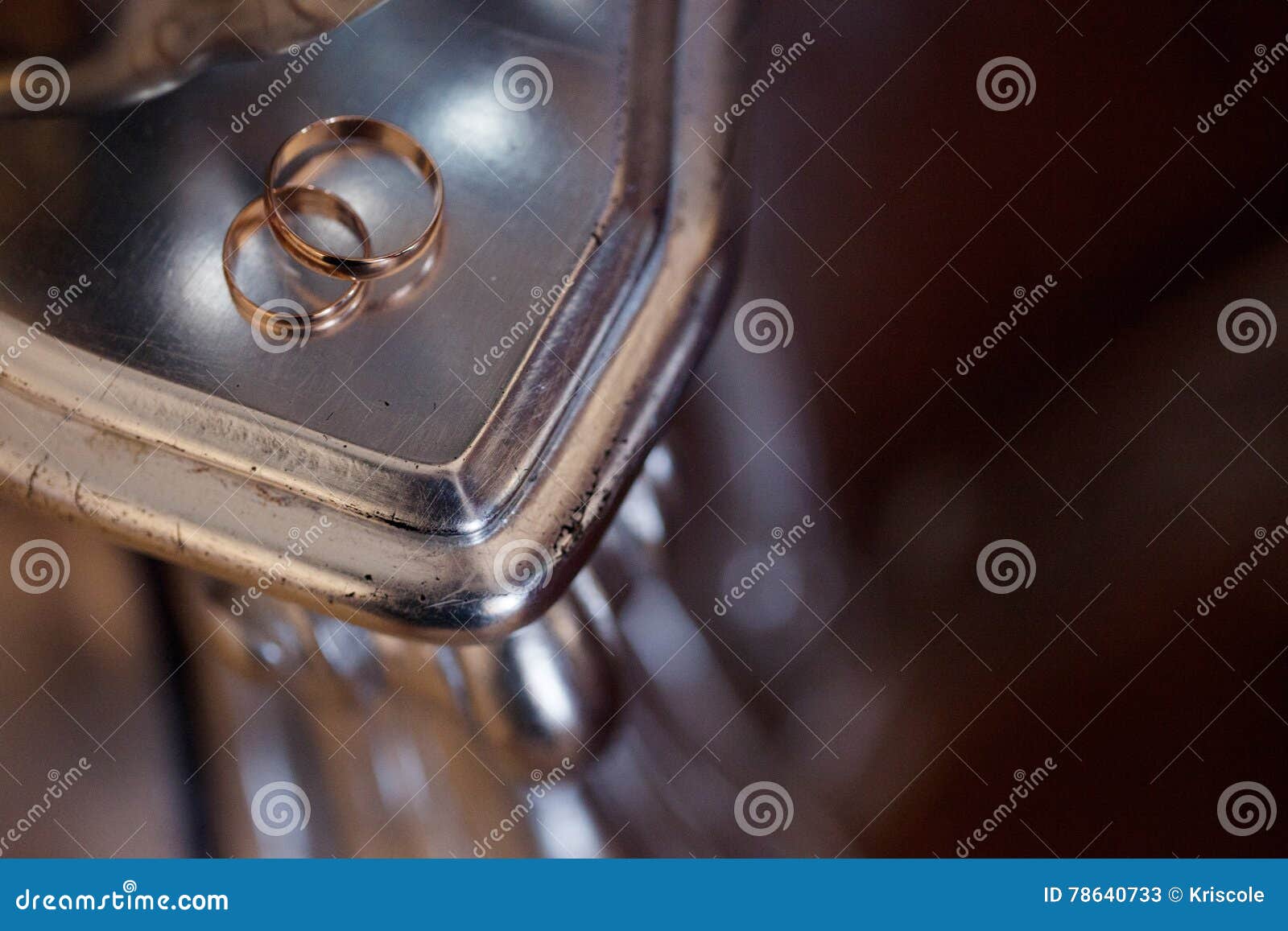 Gold Wedding Rings on the Table, Close Up Stock Image - Image of ...