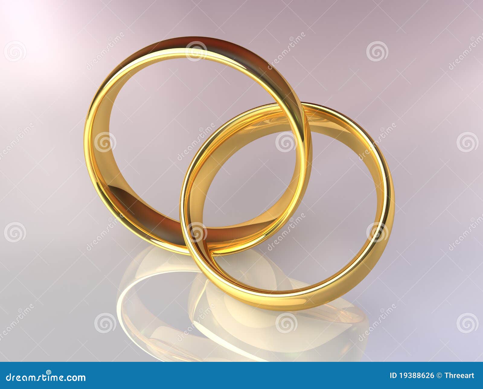 Gold Wedding Rings Together Stock Illustration - Illustration of ...