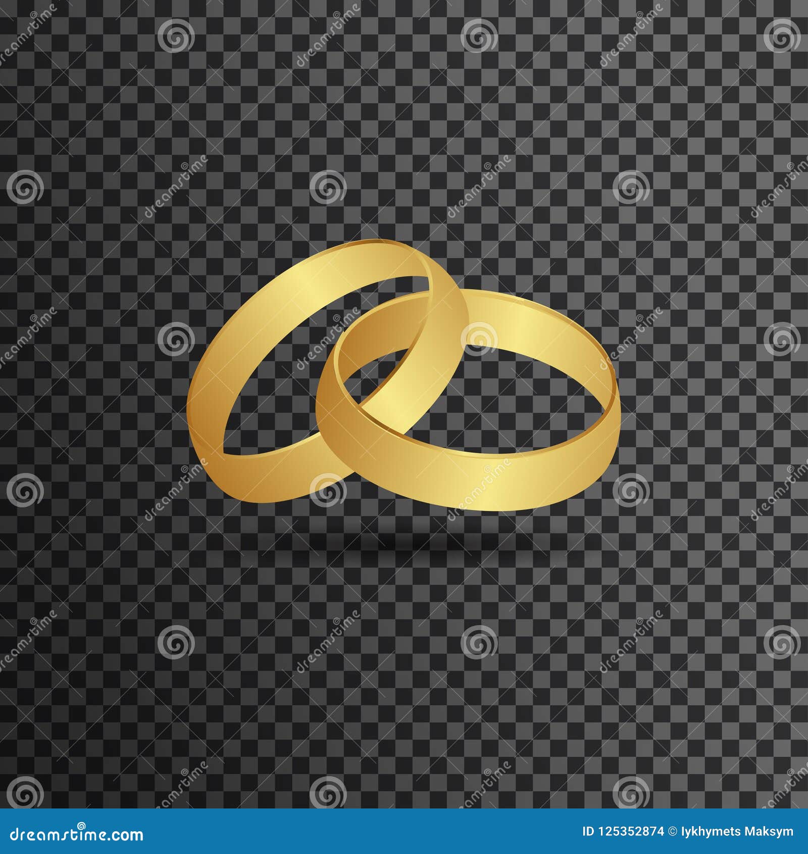 Gold wedding rings vector stock illustration. Illustration of marriage ...