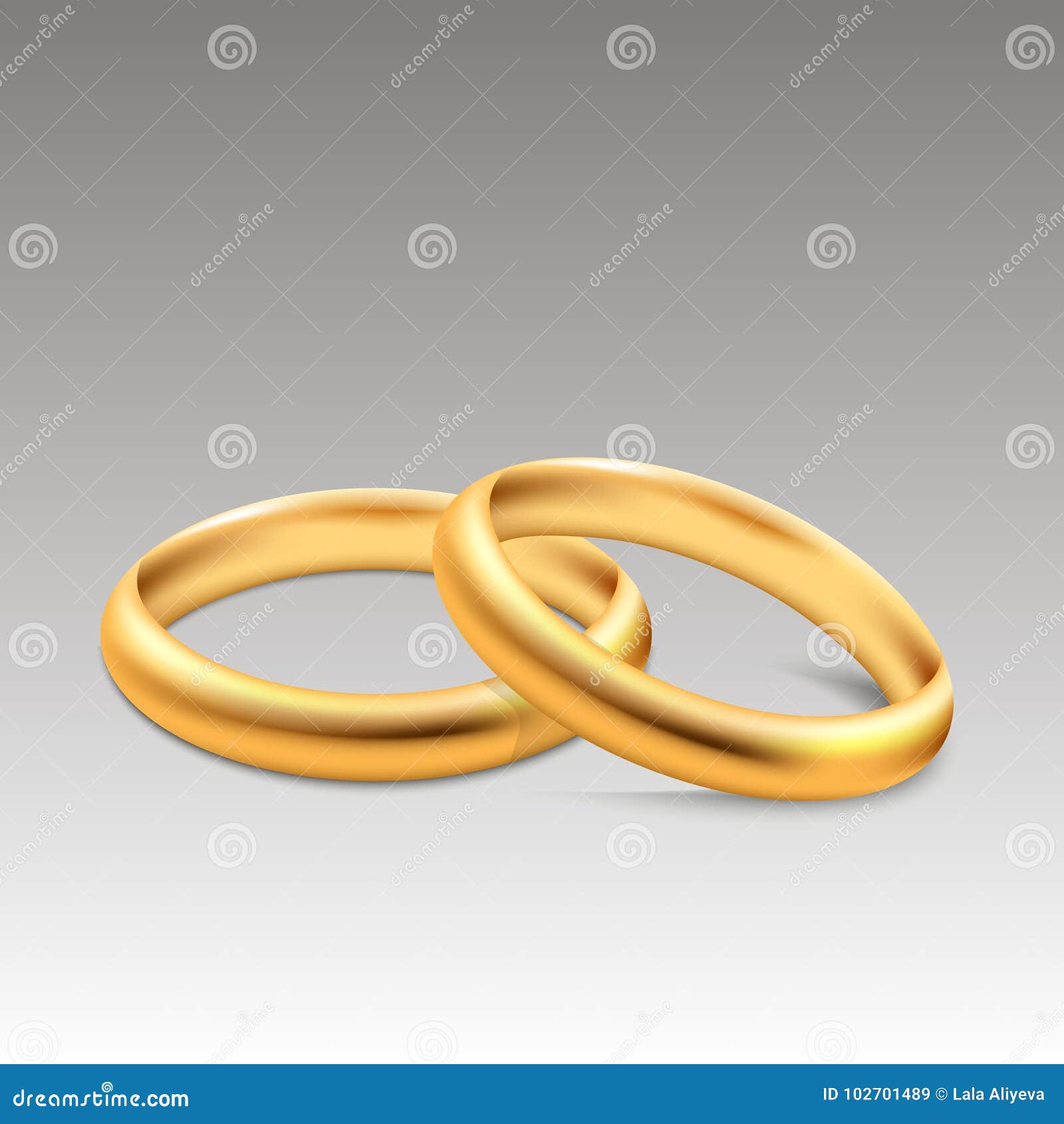 Gold Wedding Rings. Vector Illustration Stock Illustration ...