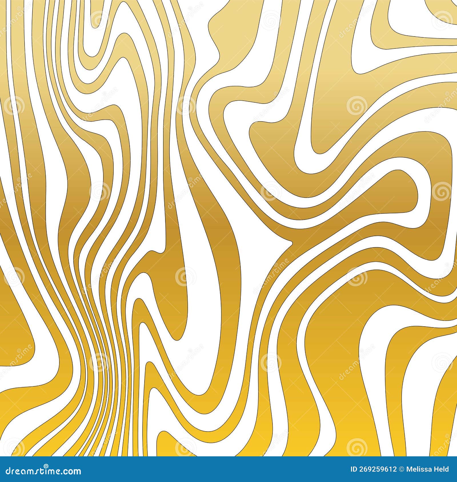 Gold White Abstract Wavy Background Pattern Stock Illustration ...