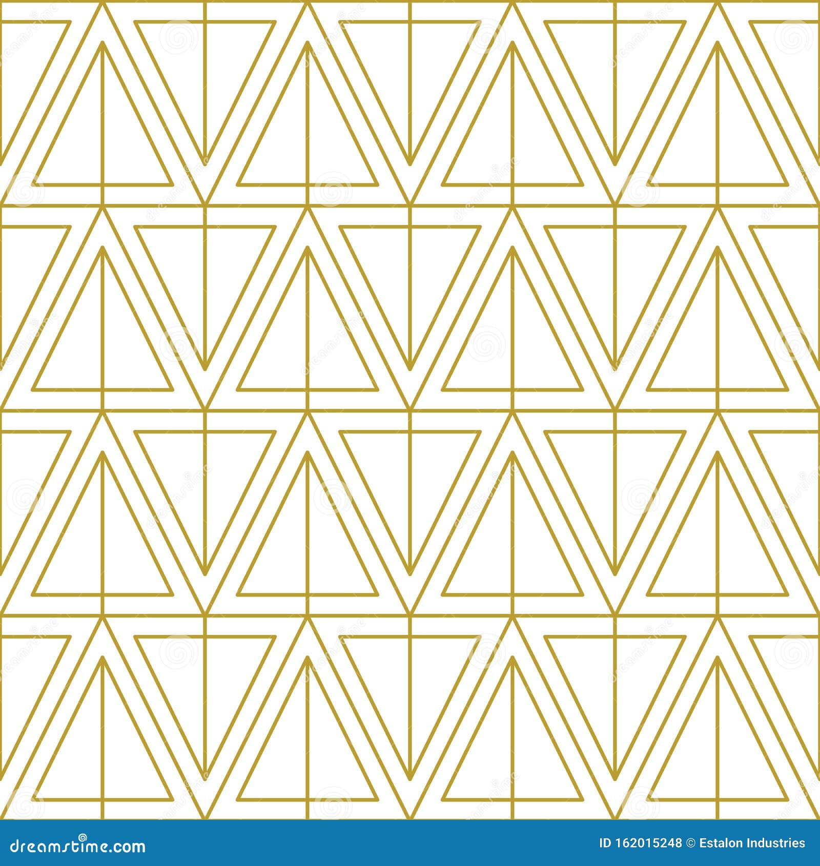 Gold on White Double Triangle Geometrical Pattern Seamless Repeat ...