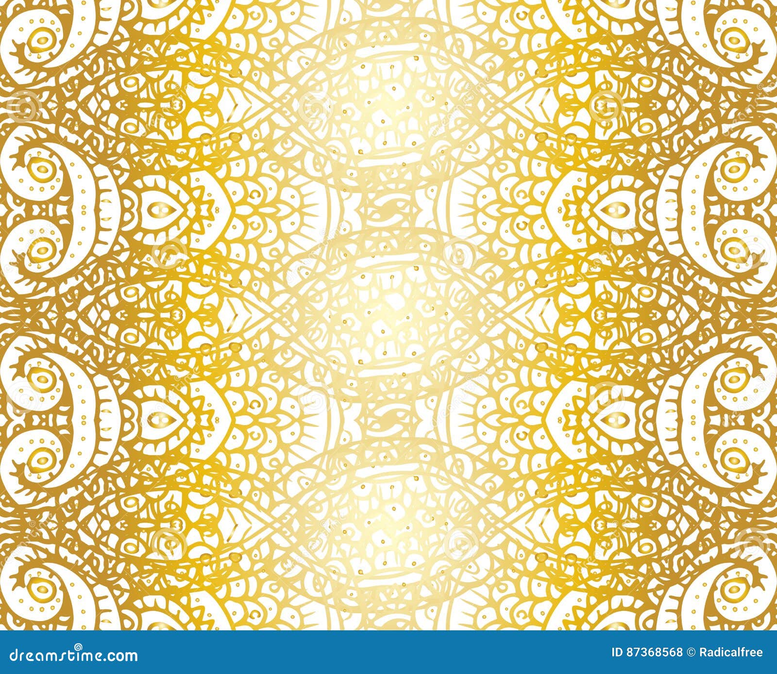 Gold and White Ethnic Tribal Abstract Seamless Background Pattern in ...