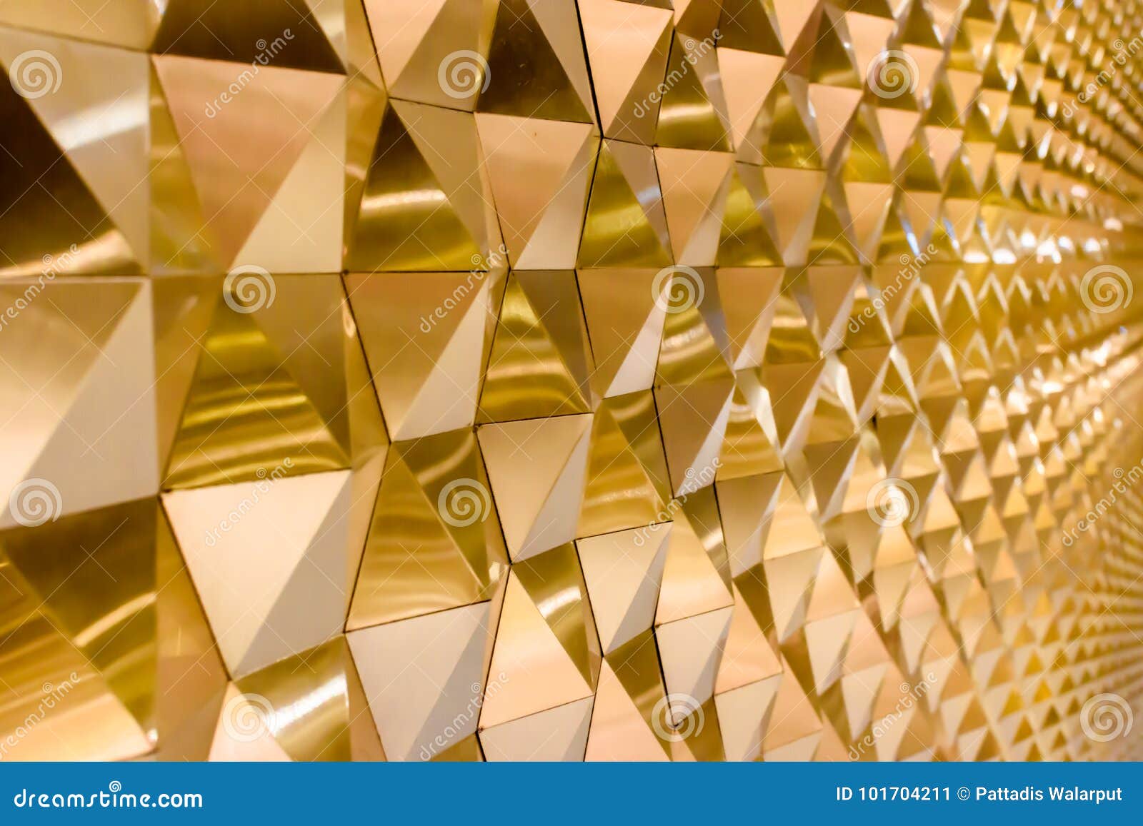 Gold - White Geometric Wall Stock Image - Image of grid, aluminum ...