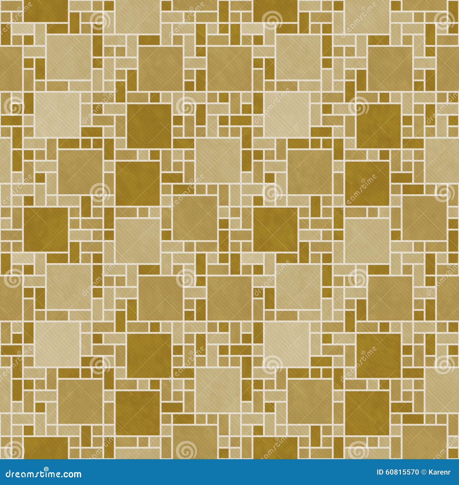 Gold and White Square Mosaic Abstract Geometric Design Tile Patt Stock ...