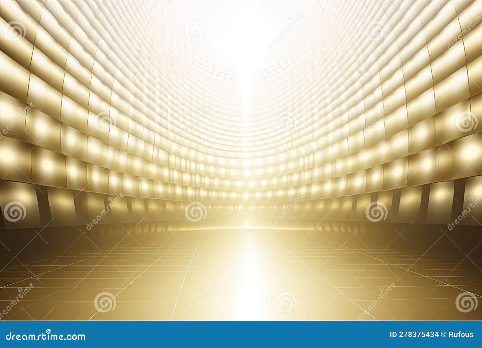 Gold and White Stadium Light Effect Background Stock Illustration ...