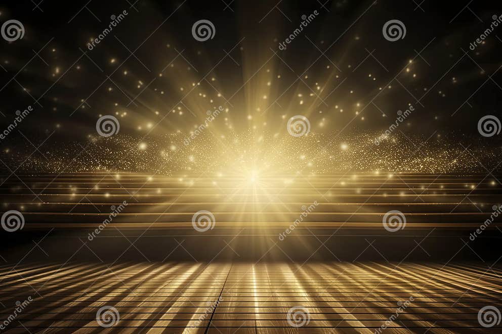 Gold and White Stadium Light Effect Background Stock Illustration ...