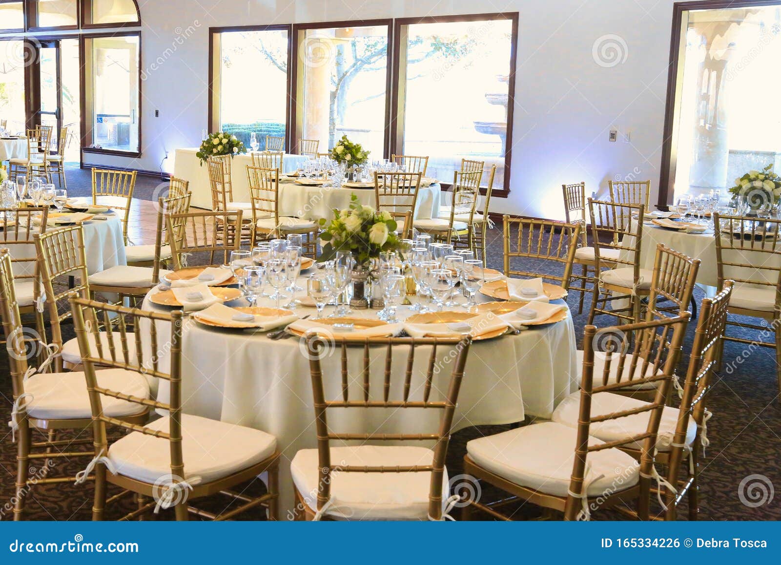 Wedding Venue Table Setting Stock Photo - Image of table, venue: 165334226