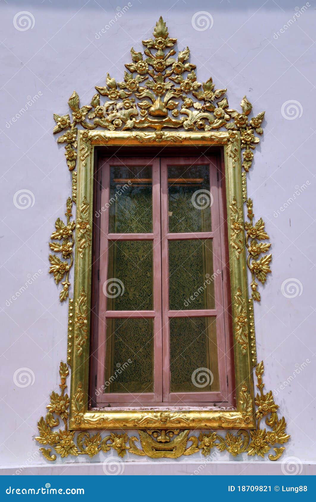 Gold window stock image. Image of window, bangkok, curved - 18709821