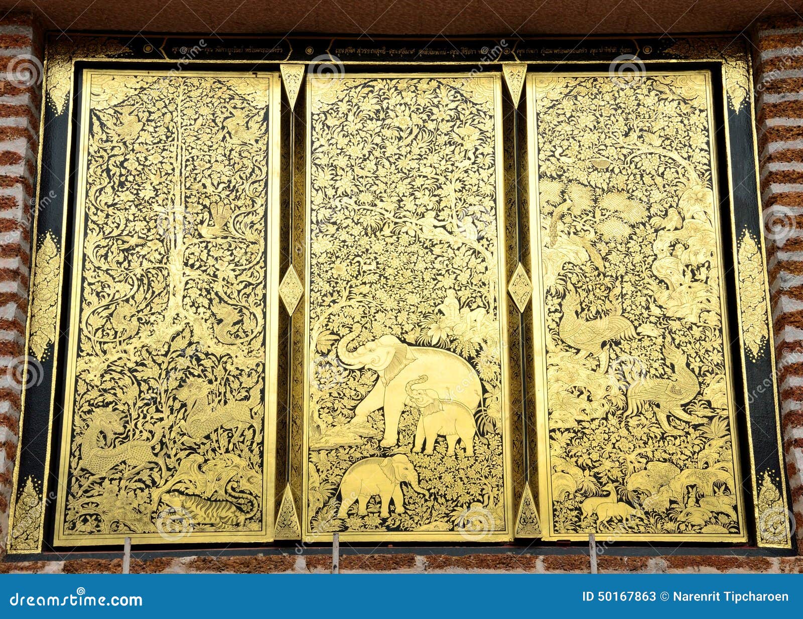 Gold window stock image. Image of temple, detail, asia - 50167863