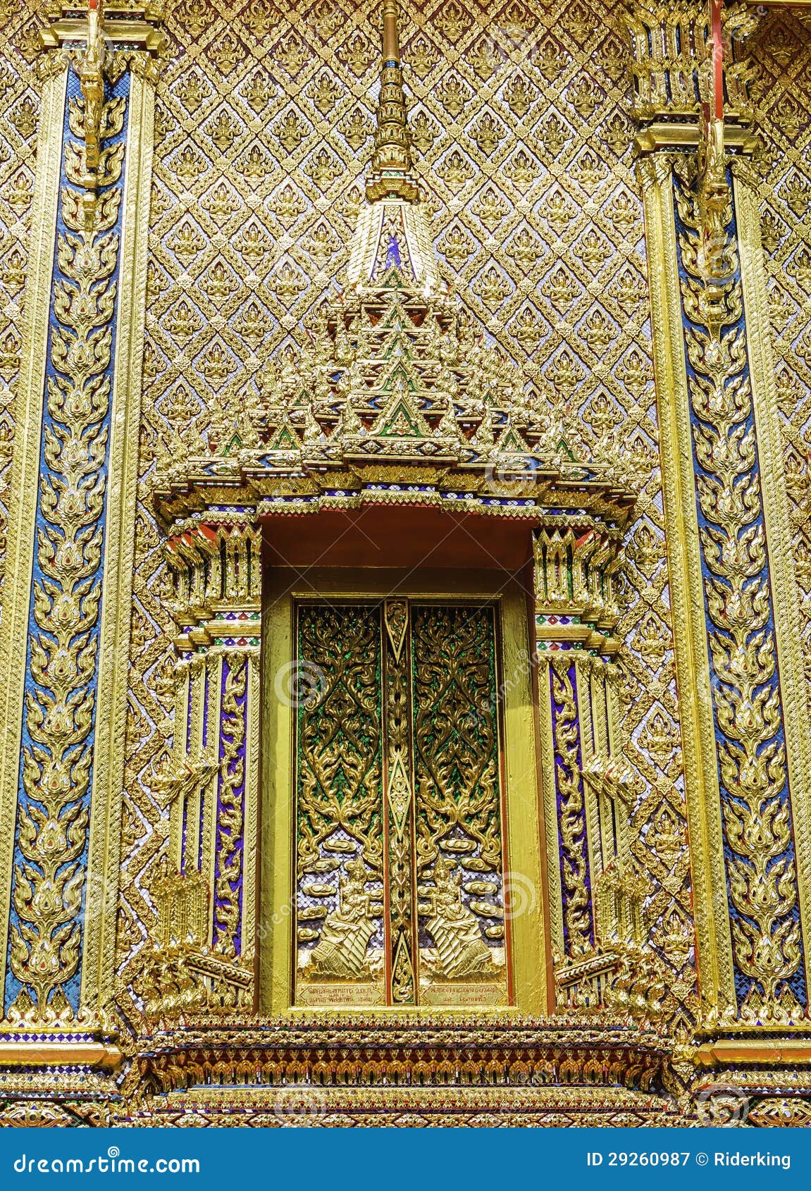 Gold window of temple stock image. Image of decorative - 29260987