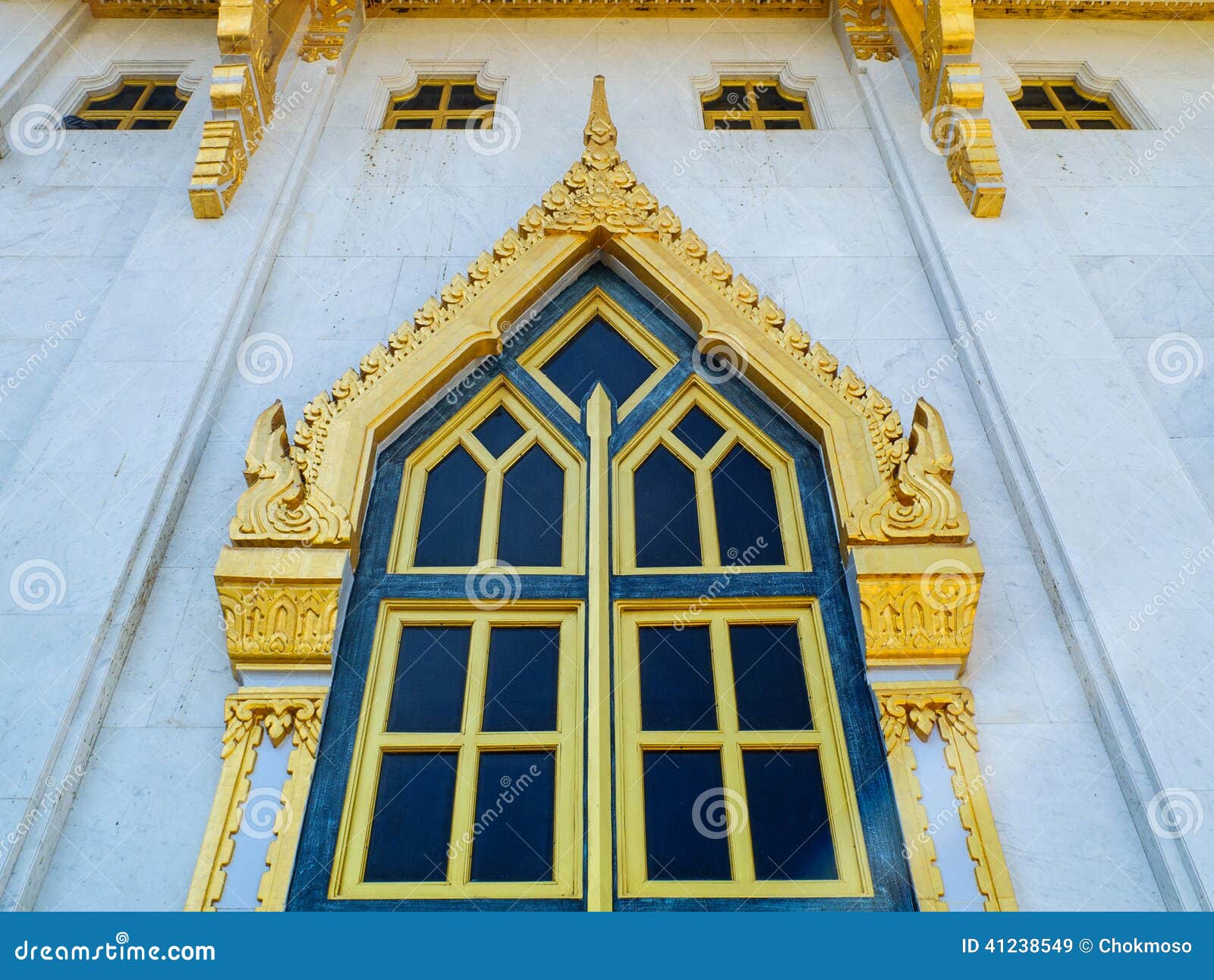 Gold Window stock image. Image of lovely, temple, siam - 41238549