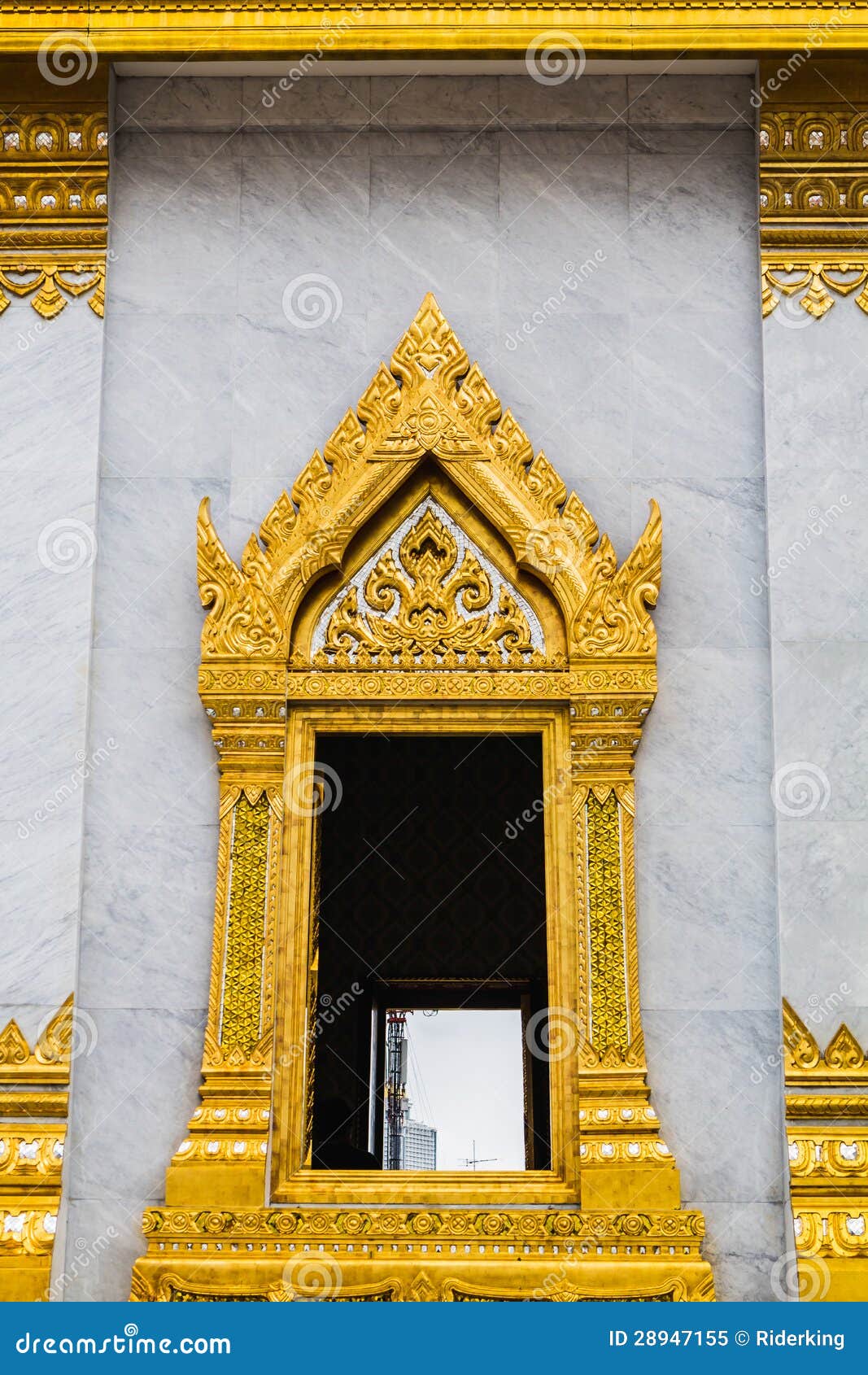 Window Of Thai Royal Ordination Hall From Nonthaburi Stock Image ...