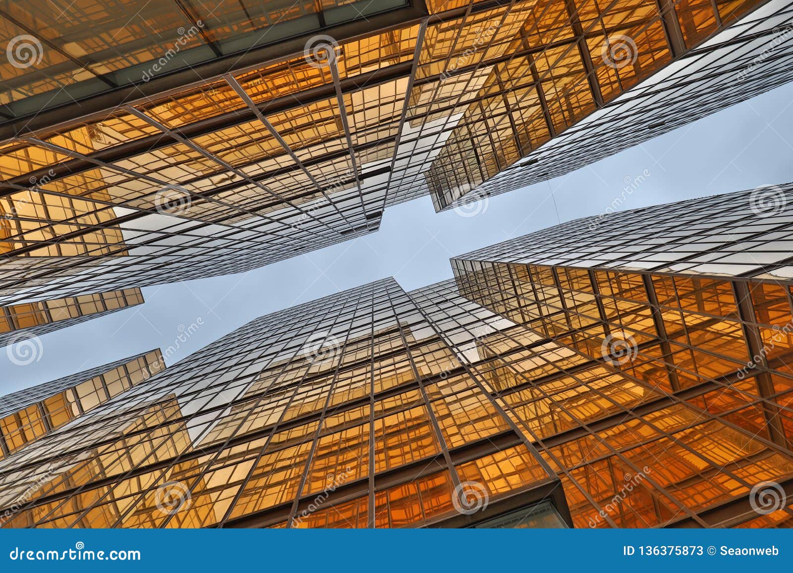 Gold Windows Building at Tsim Sha Tsui Stock Image - Image of ...