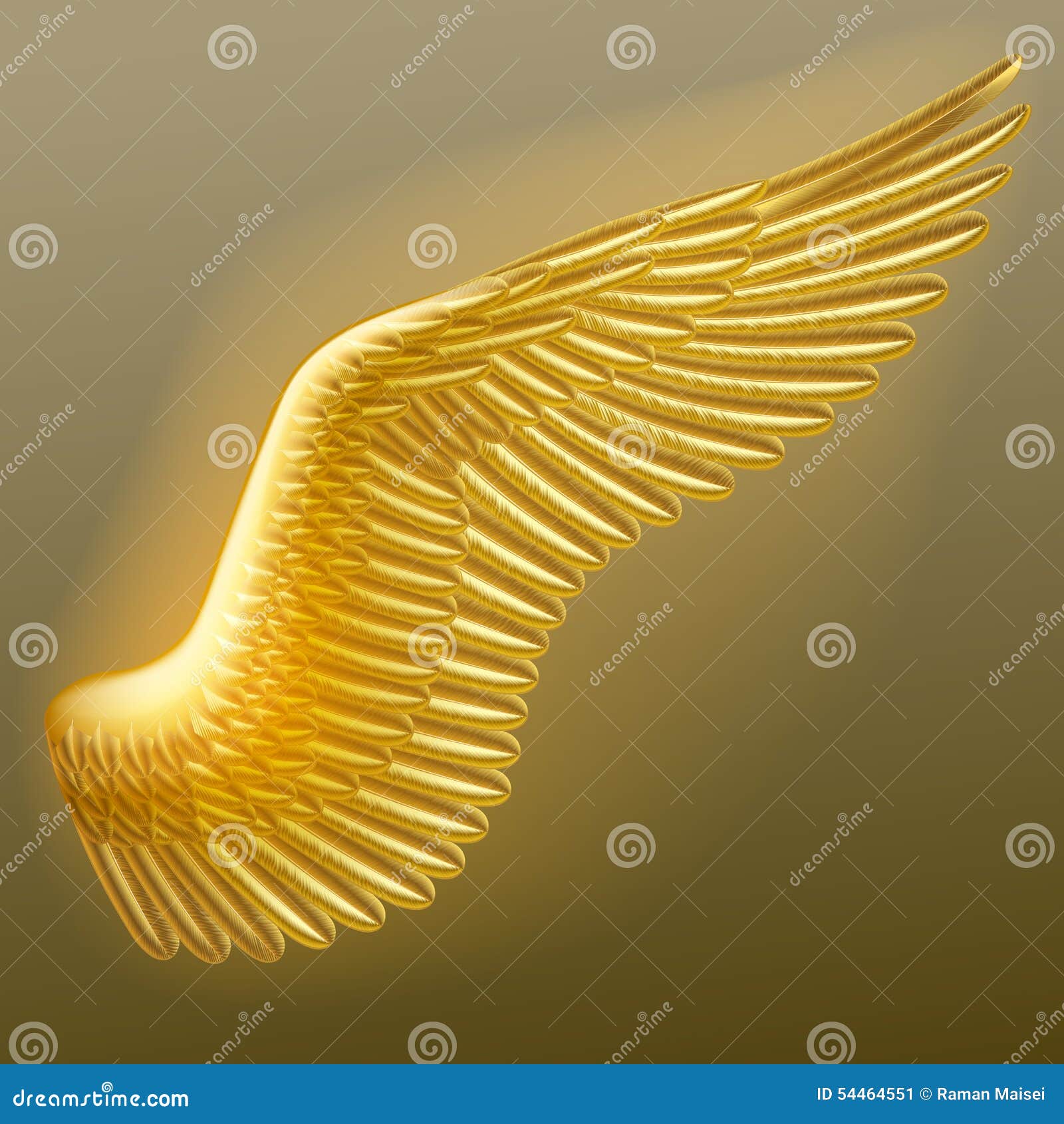 Gold Wing 3d Logo Cartoon Vector | CartoonDealer.com #97579125