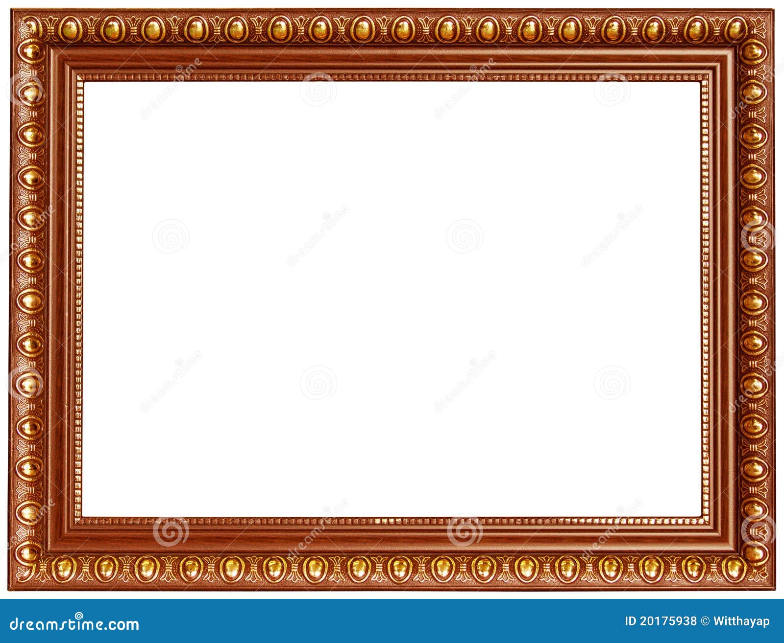 Gold and wood frame stock photo. Image of baroque, border - 20175938