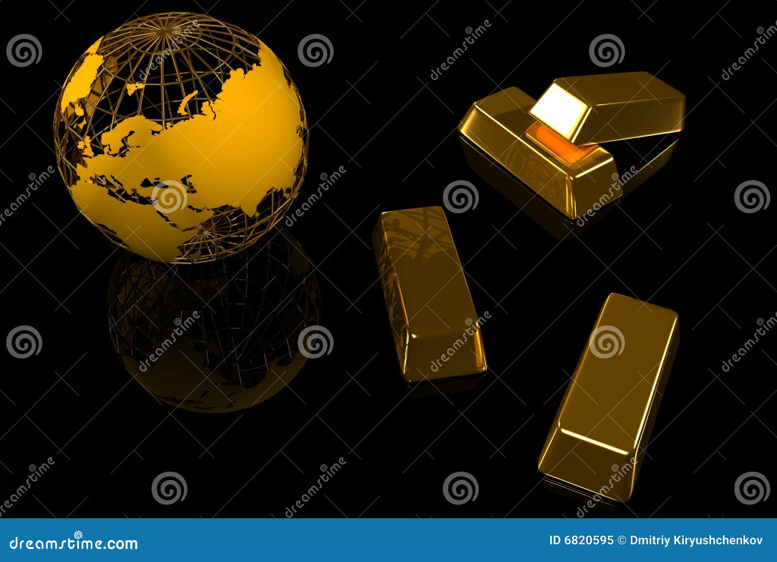 Gold world stock illustration. Illustration of yellow - 6820595