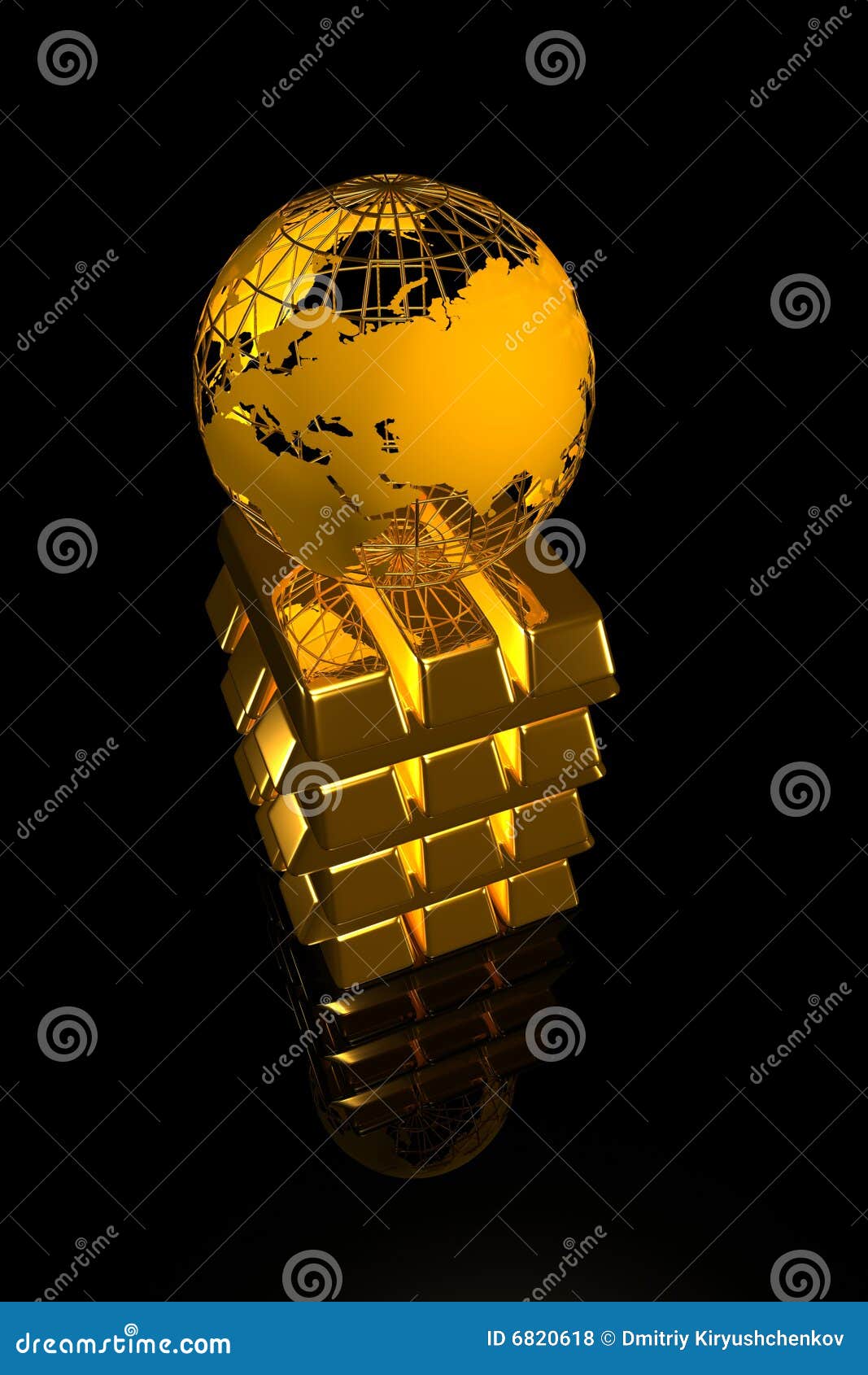 Gold world stock illustration. Illustration of land, journey - 6820618