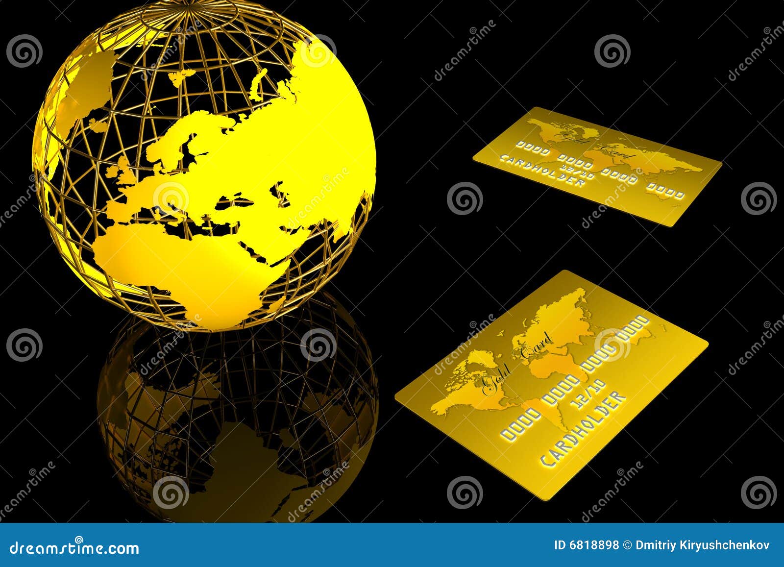 Gold World Map On Gold Gradient Background With Abstract Waves Lines ...